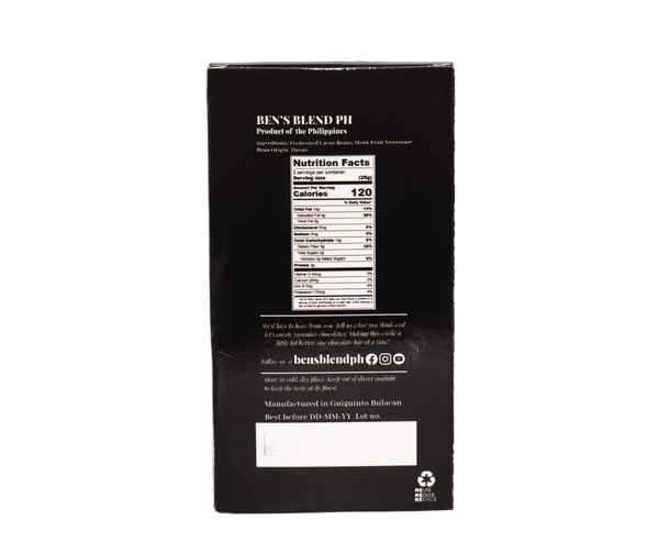 Ben's Blend PH Sugar-Free Dark Chocolate Bar